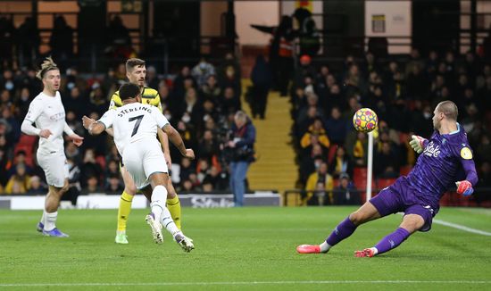 Raheem Sterling Manchester City Scores Opening Editorial Stock Photo ...