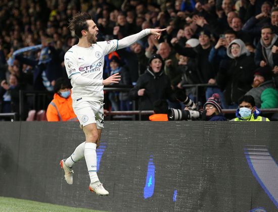 Bernardo Silva Manchester City Celebrates Scoring Editorial Stock Photo ...