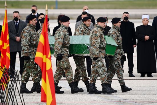 Soldiers Carry Coffin Remains Victim Bus Editorial Stock Photo - Stock ...