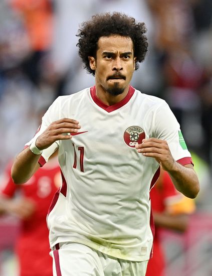 Akram Afif Qatar Celebrates After Scoring Editorial Stock Photo - Stock ...