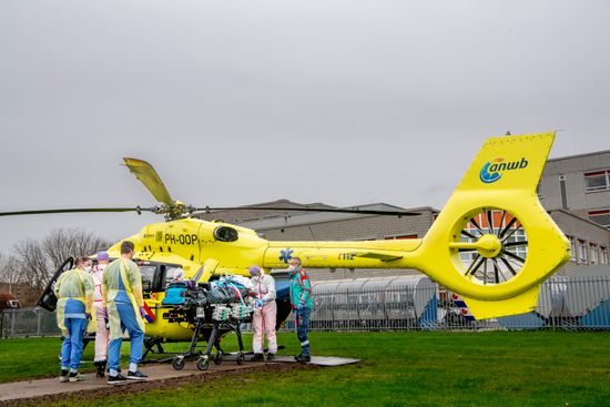 Corona Patient Transferred By Trauma Helicopter Editorial Stock Photo ...