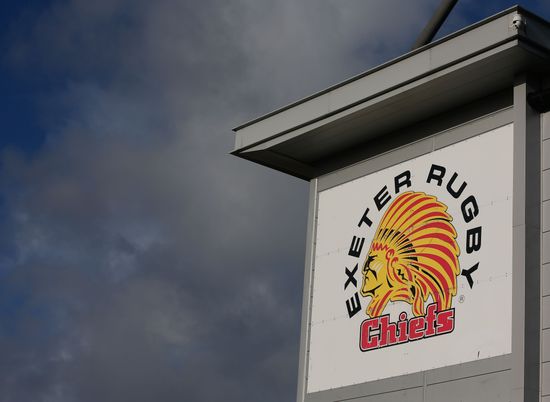 Exeter Chiefs Logo On Side Stand Editorial Stock Photo - Stock Image ...