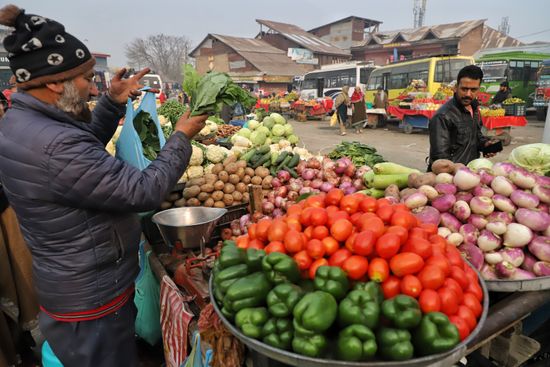 Vegetable Vendors Selling Different Varieties Vegetables Editorial ...