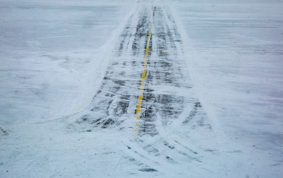 Runway Covered Snow Riga International Airport Editorial Stock Photo ...