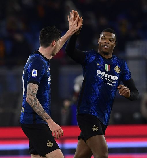 Inter Milans Denzel Dumfries R Celebrates Editorial Stock Photo - Stock ...