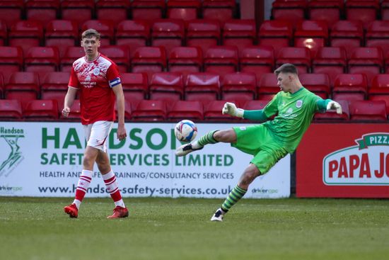Crewe Alexandra Goalkeeper Tom Booth Clears Editorial Stock Photo ...