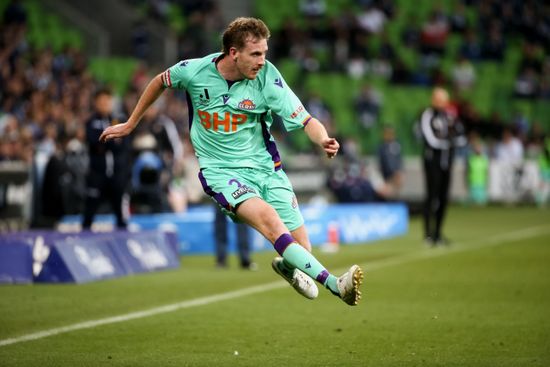 Aaron Calver Perth Glory Kicks Ball Editorial Stock Photo - Stock Image ...