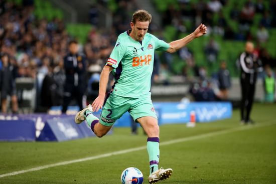 Aaron Calver Perth Glory Kicks Ball Editorial Stock Photo - Stock Image ...