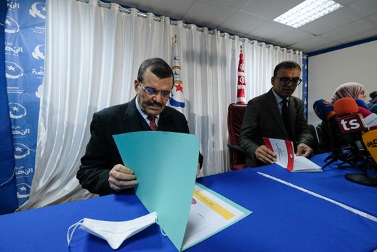 Ali Larayedh Seen Preparing His Speech Editorial Stock Photo - Stock ...
