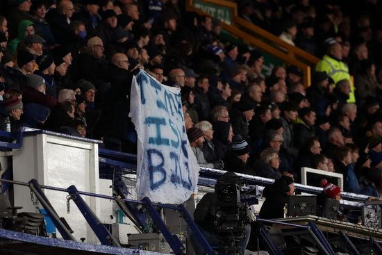 Everton Fans Show Sign Saying Time Editorial Stock Photo - Stock Image ...