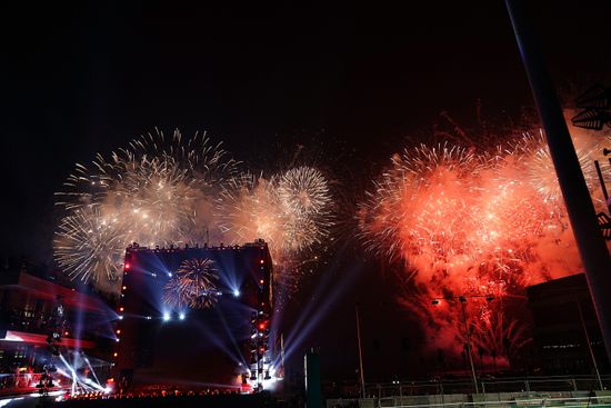 Final Fireworks Over Race Track Jeddah Editorial Stock Photo - Stock ...