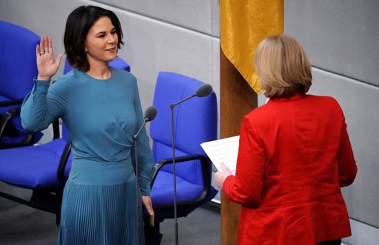 German Foreign Minister Annalena Baerbock Takes - Foto de stock de ...