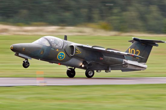 Air Show Saab Sk60 Airport Editorial Stock Photo - Stock Image ...