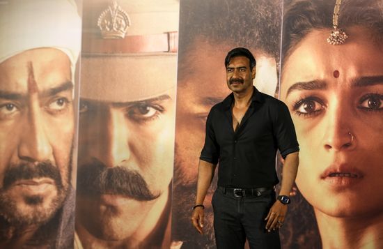 Actor Ajay Devgn Poses Photographs During Editorial Stock Photo - Stock ...