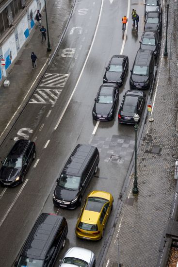 People Gather Protest Action Taxi Drivers Editorial Stock Photo - Stock ...