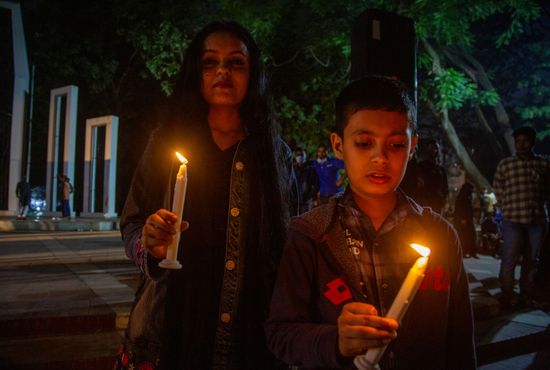 Members Naripokkho Womens Organization Light Candles Editorial Stock ...