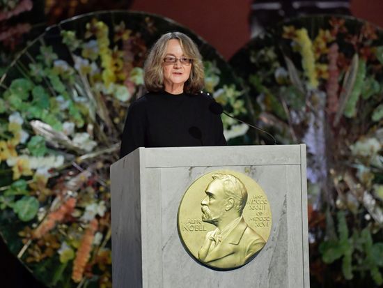 Author Ellen Mattson Presents 2021 Nobel Editorial Stock Photo - Stock ...