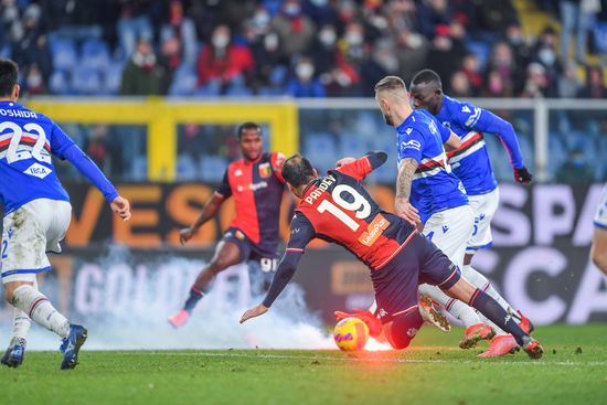 Omar Colley Sampdoria Julian Chabot Samdpria Editorial Stock Photo ...