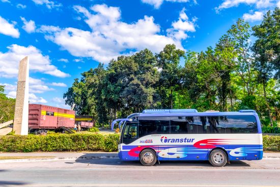 Transtur Tourist Bus National Monument Armoured Editorial Stock Photo ...
