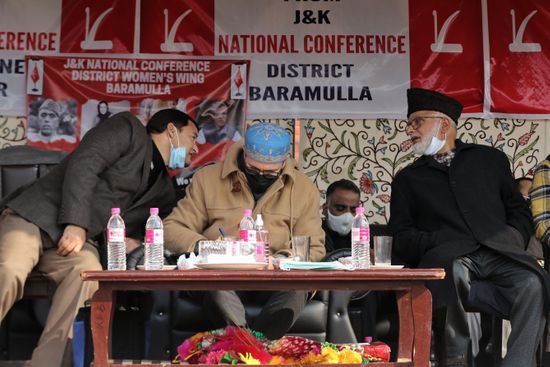 National Conference Leaders Ali Mohammad Sagar Editorial Stock Photo ...