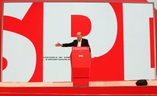 Speech By Federal Chancellor Olaf Scholz Editorial Stock Photo - Stock ...