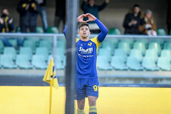 Veronas Giovanni Simeoni Celebrates After Scoring Editorial Stock Photo ...