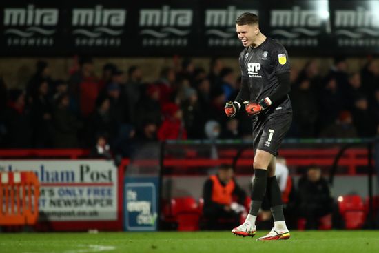 Lincoln City Goalkeeper Joshua Griffiths Celebrates Editorial Stock ...