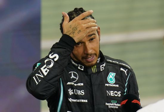 Lewis Hamilton Hand On Head Editorial Stock Photo - Stock Image ...