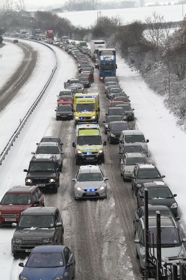 Emergency Services Struggle Move Through Stationary Editorial Stock ...