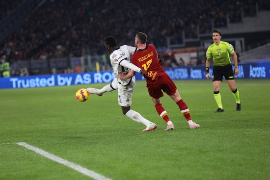 Jordan Veretout Emmanuel Gyasi Action During Editorial Stock Photo ...