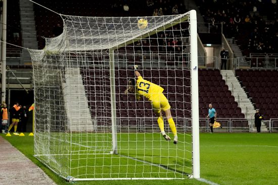 Hibernian Goalkeeper Emily Mutch 13 Pushes Editorial Stock Photo ...