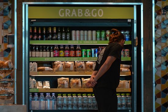 Grab Go Food Drink Distributor Seen Editorial Stock Photo - Stock Image ...