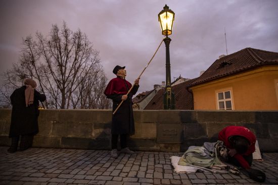 Lamplighter Jan Tater Wears Historical Uniform Editorial Stock Photo ...