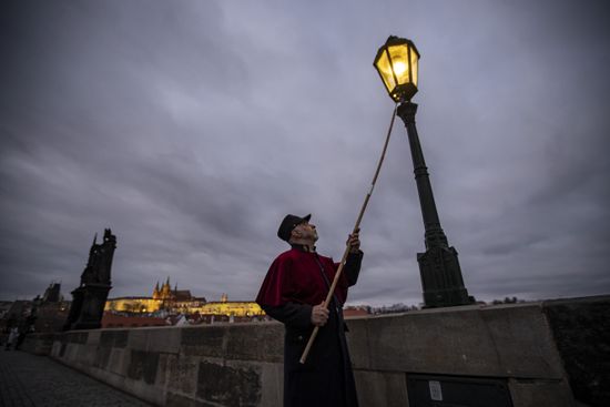 Lamplighter Jan Tater Wears Historical Uniform Editorial Stock Photo ...