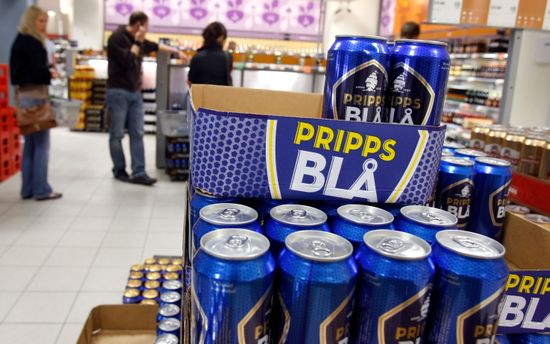 Beer Brand Pripps Blue Pripps Systembolaget Editorial Stock Photo ...