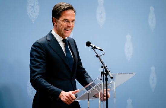 Mark Rutte Vvd Gives Press Conference Editorial Stock Photo - Stock ...