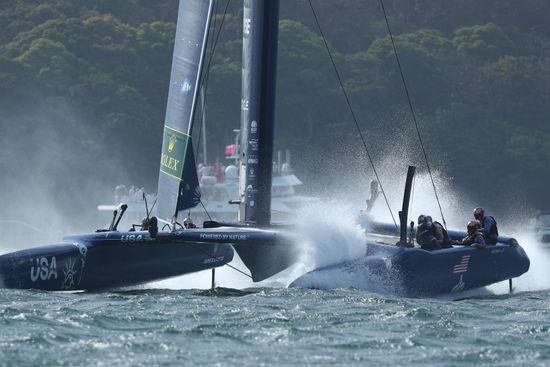 Portside Wing Team Usa Yacht Heavy Editorial Stock Photo - Stock Image ...
