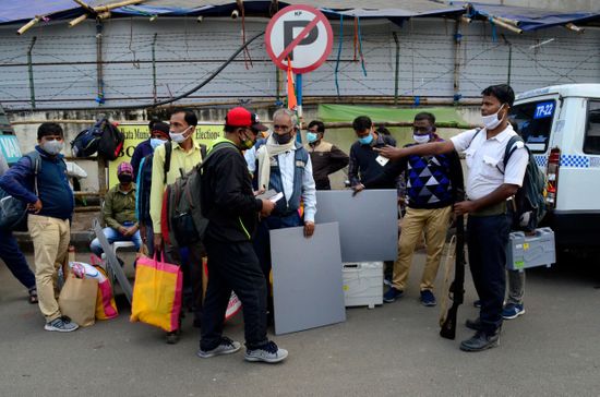 Polling Officers Seen Waiting Bus Their Editorial Stock Photo - Stock ...