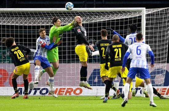 Dortmunds Goalkeeper Marwin Hitz 3l Action Editorial Stock Photo ...