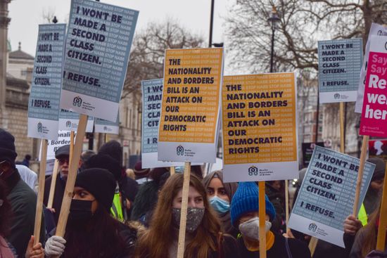 Protesters Hold Anti Nationality Borders Bill Editorial Stock Photo ...