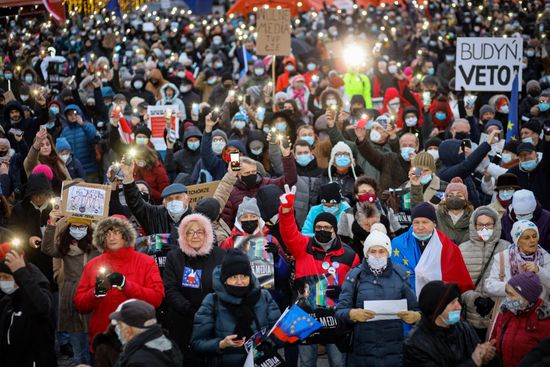 Protesters Wearing Face Masks Use Their Editorial Stock Photo - Stock ...