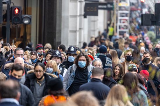 Shoppers Packed Regent Street London Only Editorial Stock Photo - Stock ...