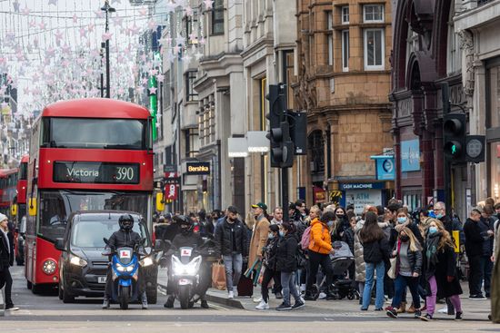 Shoppers Packed Oxford Street London Only Editorial Stock Photo - Stock ...