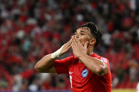 Ikhsan Fandi Singapore Celebrates After Scoring Editorial Stock Photo ...