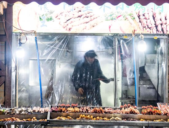 Staff Member Barbeque Shop Serves Cooked Editorial Stock Photo - Stock ...