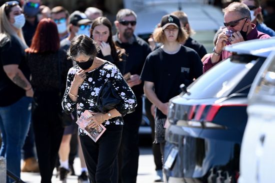Mourners Leave Chapel After Funeral Zane Editorial Stock Photo - Stock ...
