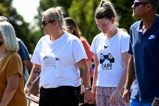 Mourners Leave Funeral Zane Mellor Mersey Editorial Stock Photo - Stock ...