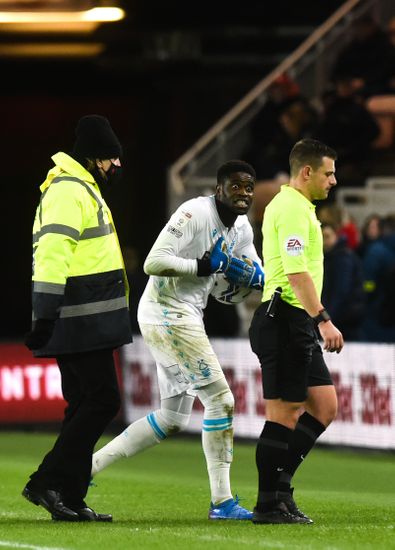 Goalkeeper Brice Samba Nottingham Forest Confronts Editorial Stock ...
