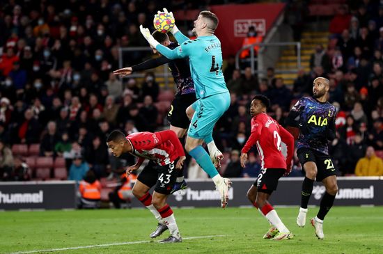 Fraser Forster Southampton Spills Ball After Editorial Stock Photo ...