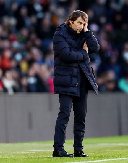 Tottenham Hotspur Manager Antonio Conte Rubs Editorial Stock Photo ...